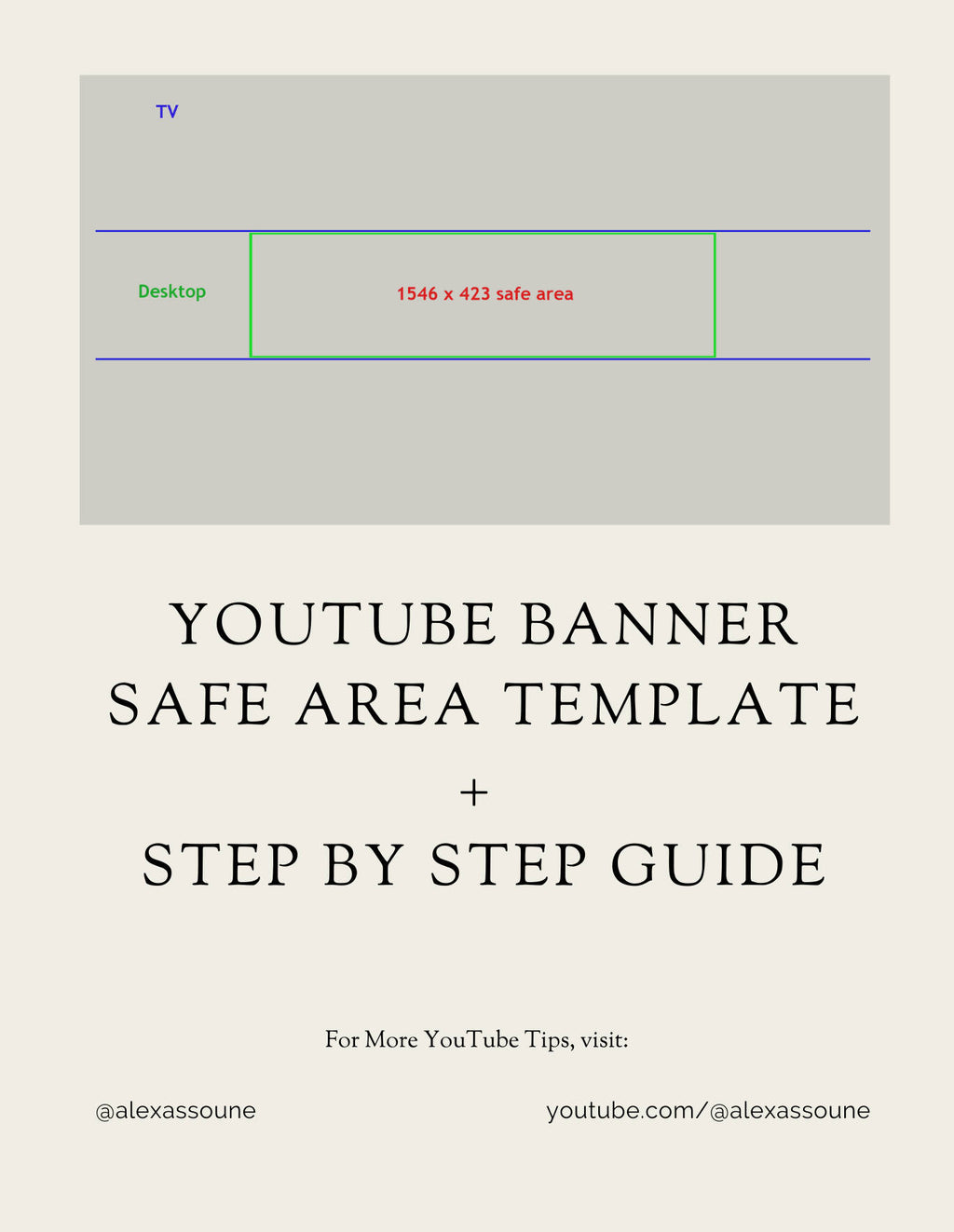 YouTube Banner Safe Area Template Instant Download – Panaprium
