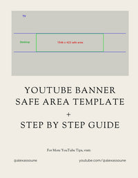 YouTube Banner Safe Area Template Instant Download – Panaprium
